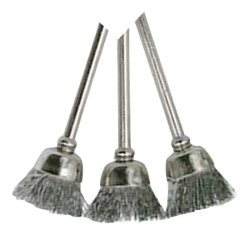 Латунная щетка с проволочным хвостовиком, электрический инструмент, стальная лампа, аксессуары для ржавчины, вращающийся инструмент для гравера, абразивные материалы ZT24-Silver-B