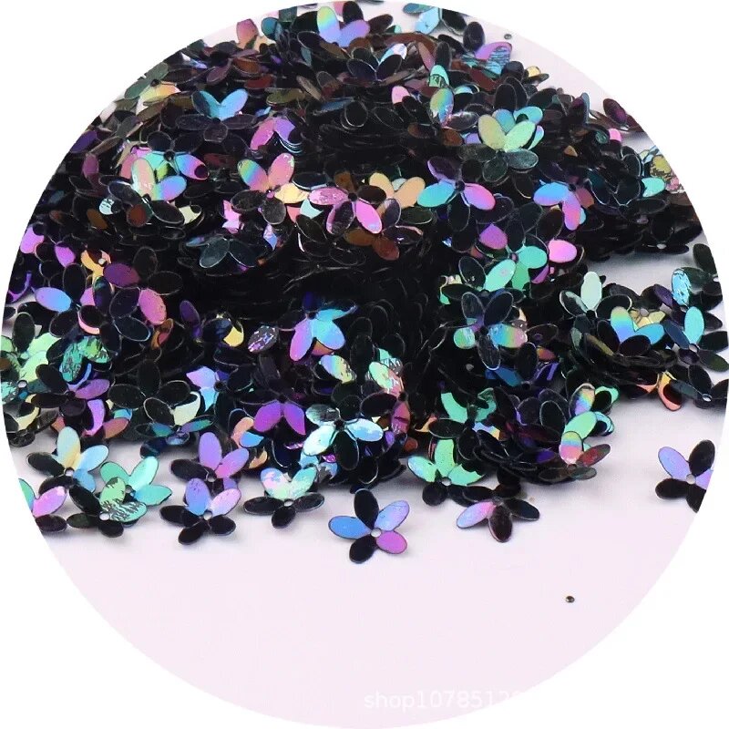 Пайетки Lucky Sewing 10 мм вогнутые цветы сливы No. 20