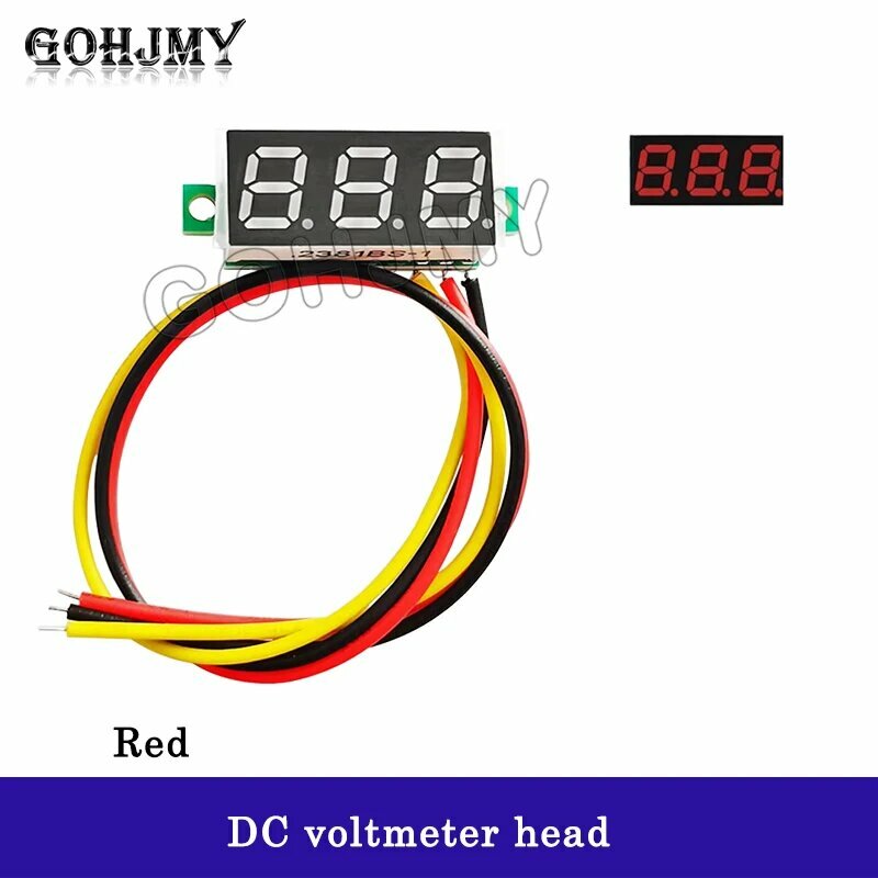 Цифровой вольтметр DC 0-100V, красный