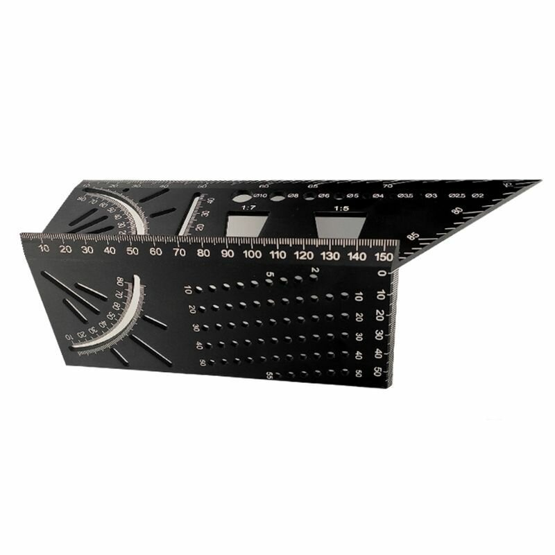 Многофункциональная угловая линейка из алюминиевого сплава 45 градусов угла наклона линии 90