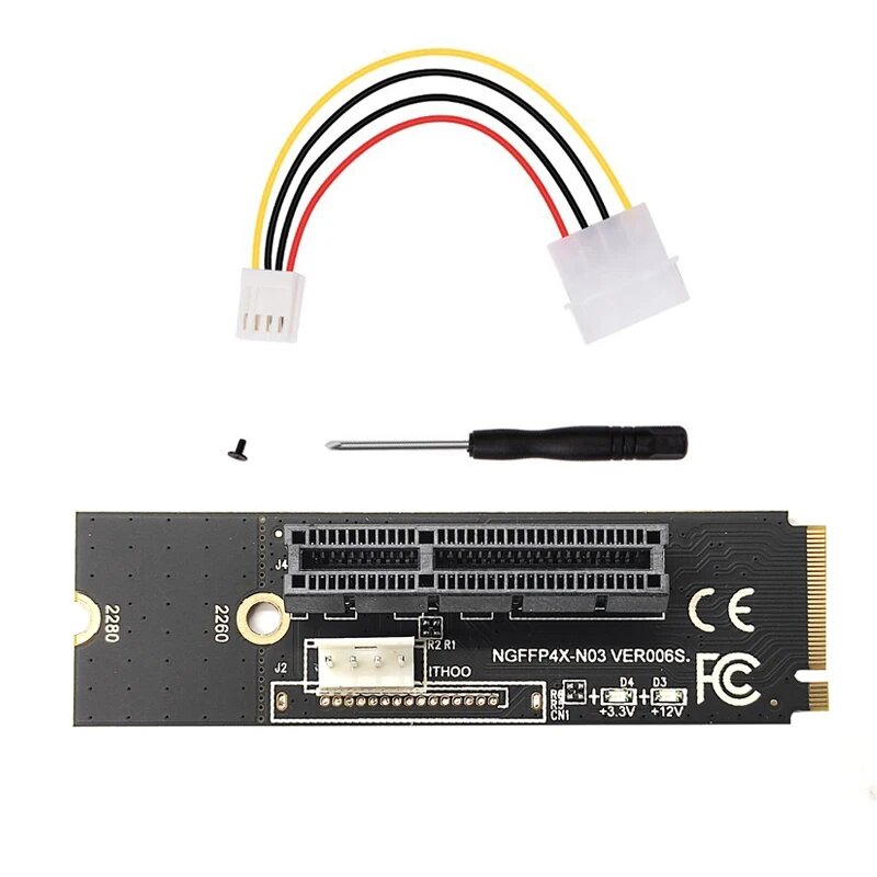 Адаптер M.2 к PCIe 4X BTBcoin 4Pin to 4Pin Power