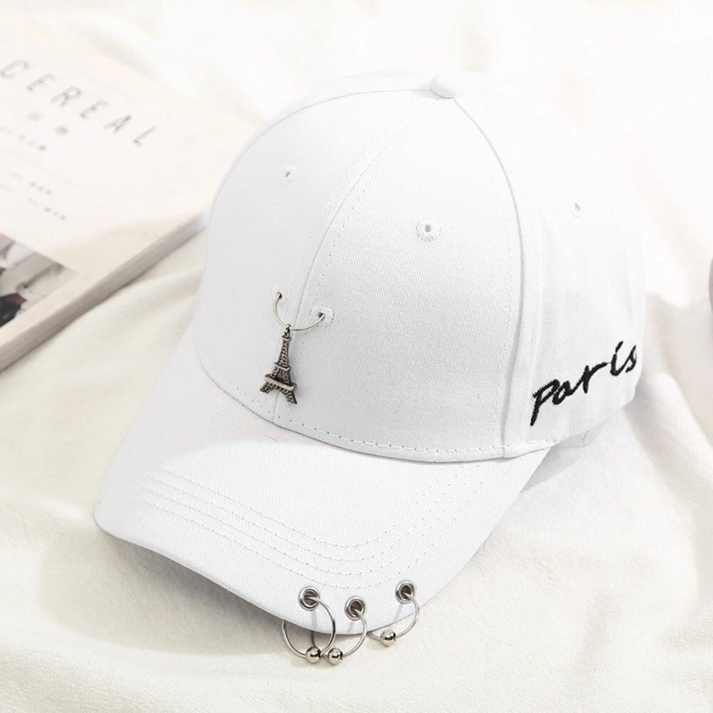 Модная бейсболка с железным кольцом и солнцезащитным козырьком