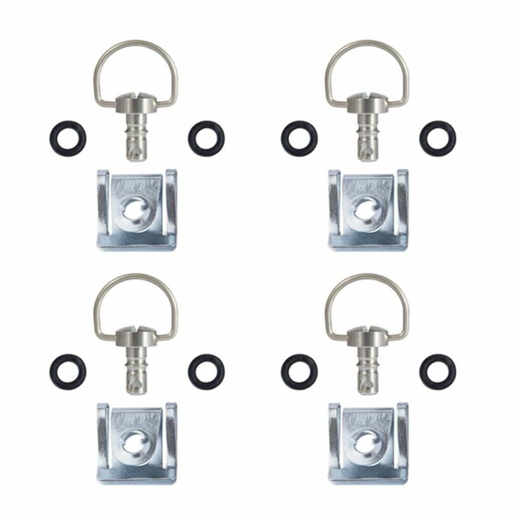 Автозапчасти, (упаковка из четырех комплектов) быстроразъемные винты с D-образным кольцом-серебристый, 19 мм