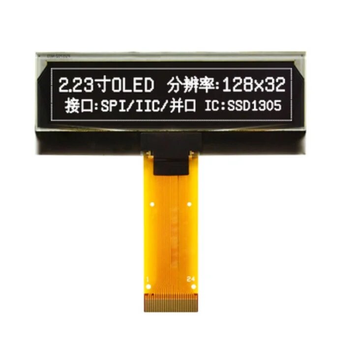 OLED дисплей 2.23", 128x32, SSD1305, SPI/IIC, белый