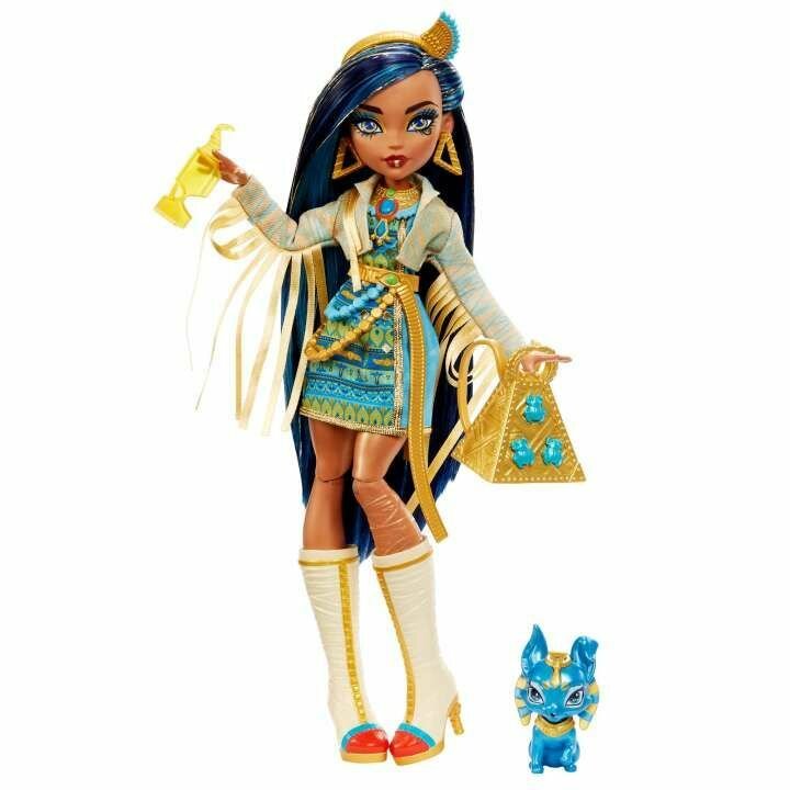 Monster High Cleo De Nile Doll With Pet And Accessories - Кукла Монстер Хай Клео де Нил, с домашним животным и аксессуарами HHK54