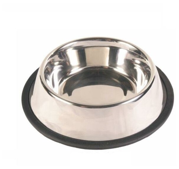 Миска Triol на резинке металлическая для собак (200 мл)