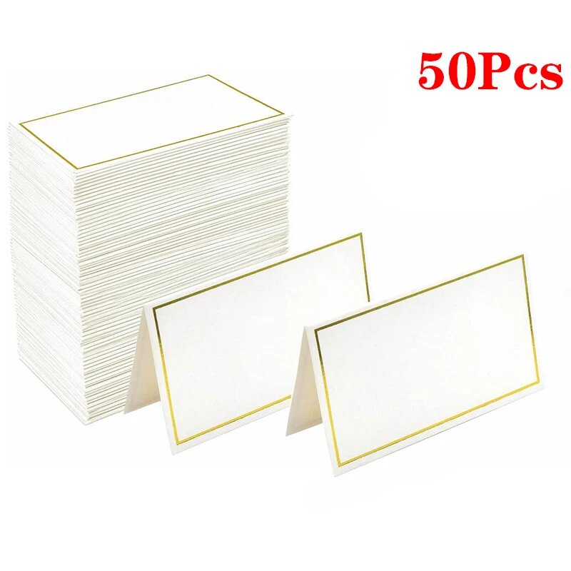 Именные карточки для свадьбы из ПВХ 50 шт. Gold-50Pcs