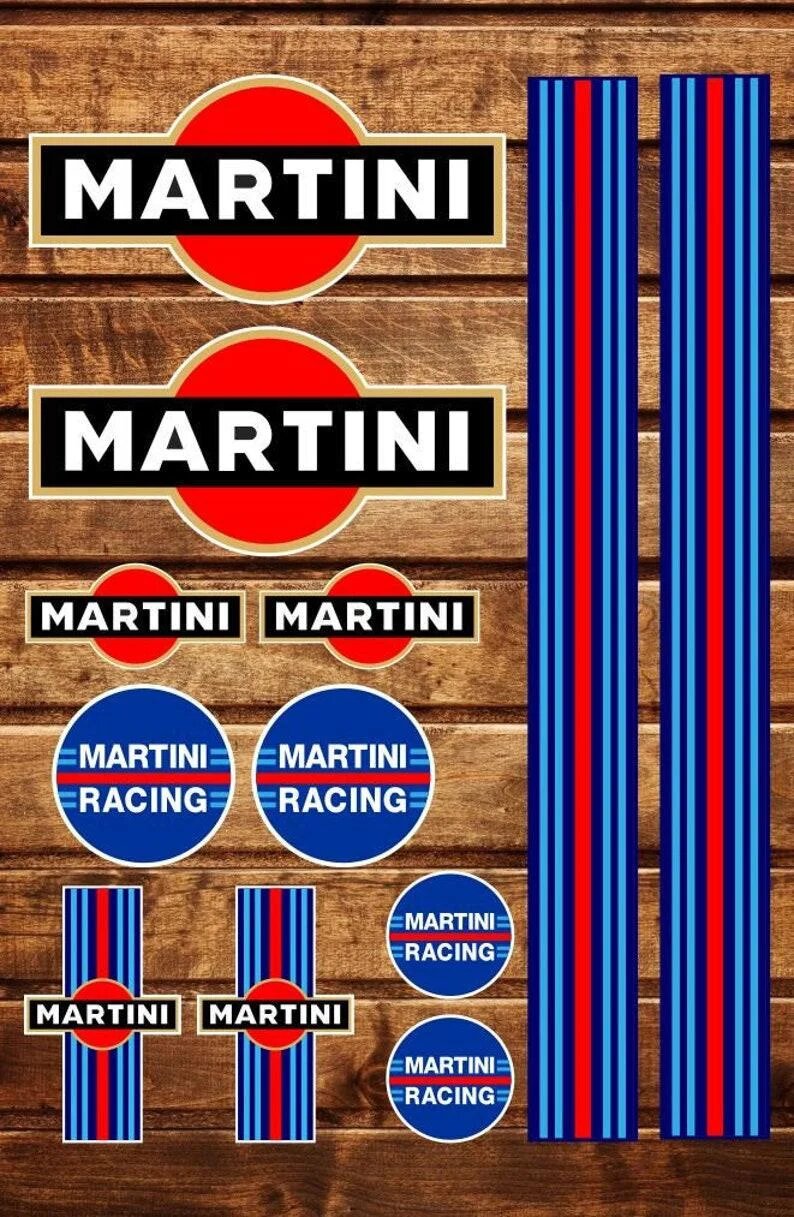 Винтажный набор для реставрации автомобиля А4 для наклеек _kleber Martini Racing Kit