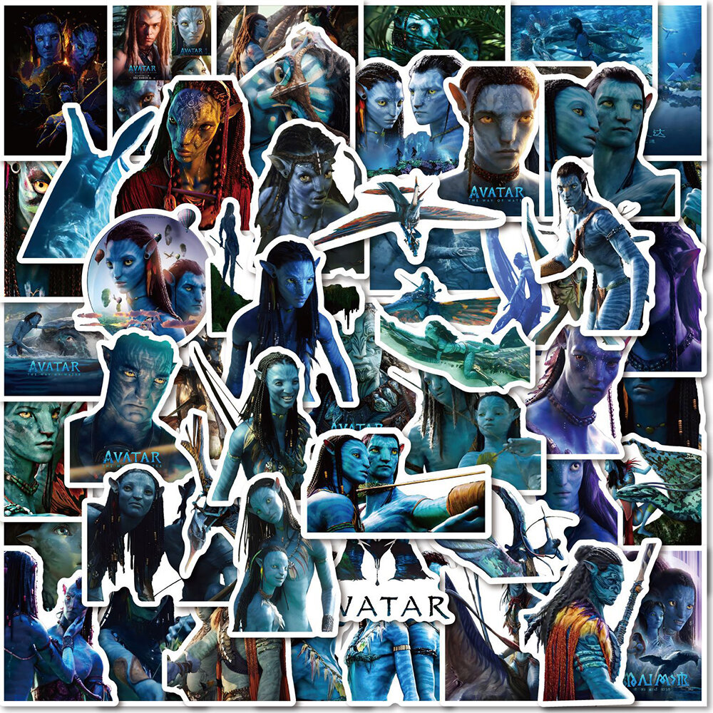 Набор из 50 наклеек аватар , подходящих для ноутбука, скейтборда, дорожного чехла, блокнота