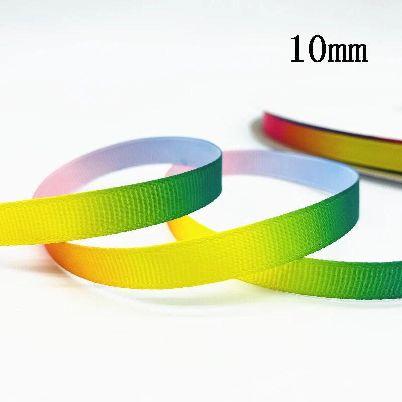 Радужная репсовая лента 10 мм, 25 мм, 38 мм, 3 ярда Зеленый, 02