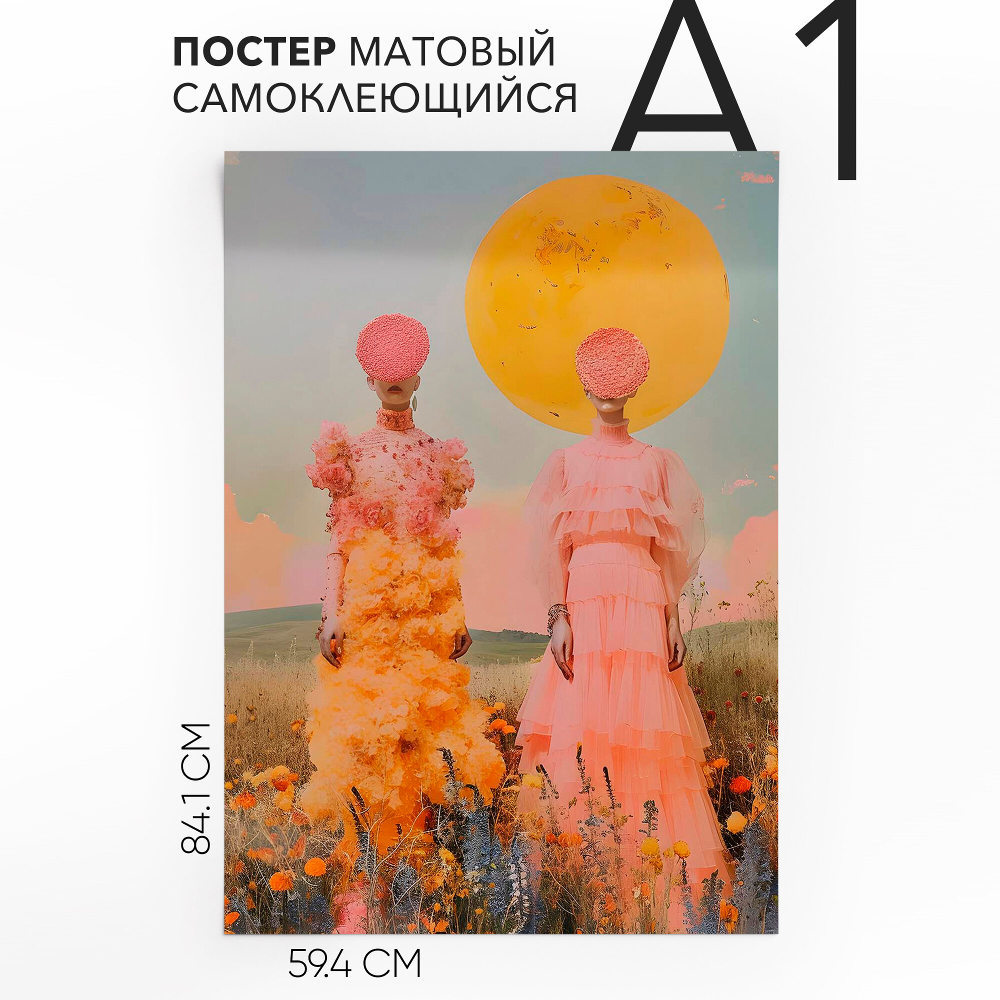 Постеры эстетичные самоклеящийся, большой A1 Мода, влагостойкий, для декора