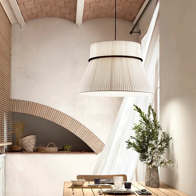 Современная Тканевая Люстра В Китайском Стиле, Простой Светодиодный Светильник В Стиле Ретро, подходящий Для Отелей, Спален, Ресторанов, Баров, Кафе И Домашнего Декора.