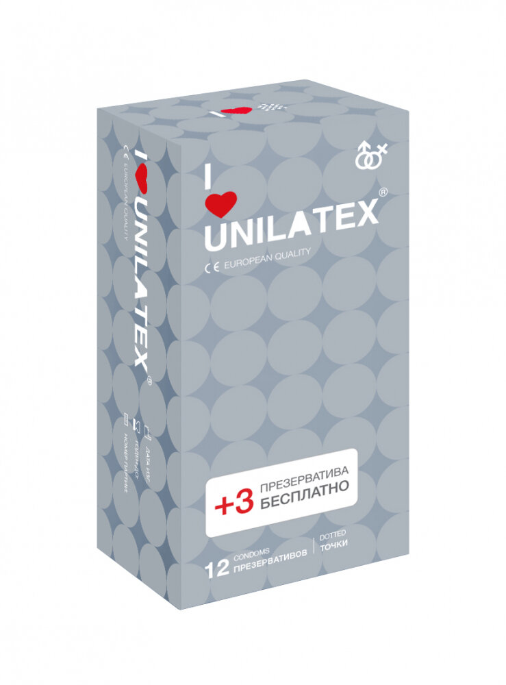 Презервативы UNILATEX DOTTED 12