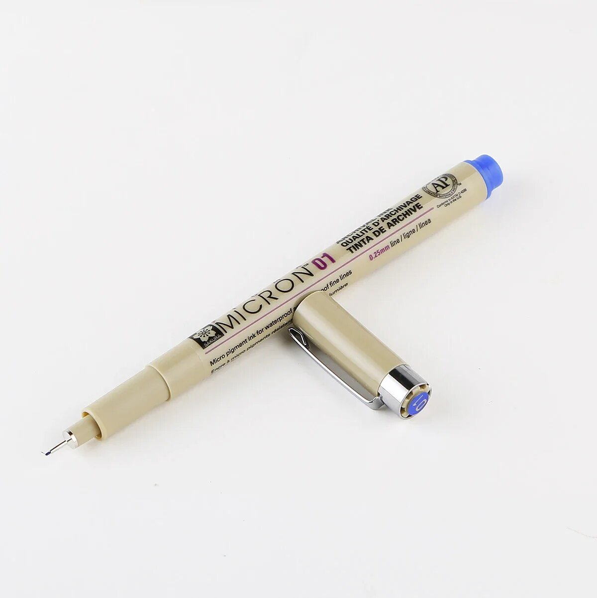 Маркеры Sakura Micron 0.25мм 0.45мм 01 025mm Royal blue