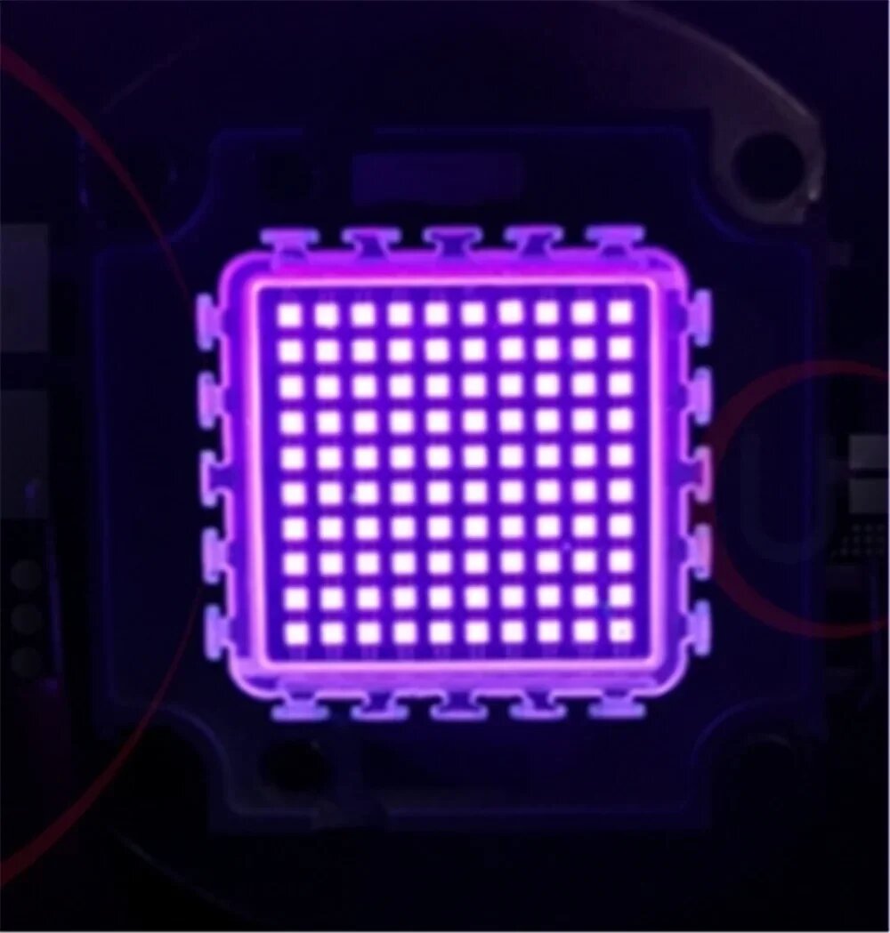 УФ-светодиод 3 Вт 5 Вт 10 Вт 20 Вт 30 Вт 50 Вт 100 Вт Высокомощный светильник УФ-фиолетовый светодиод 365 нм 385 нм 395 нм 400 нм 405 нм 410 нм Ультрафиолетовые лампы светодиодный чип