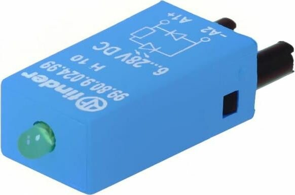 Защитный модуль FINDER 99.80.9.024.99 Модуль индикации и защиты зелёный светодиод + дио 1шт