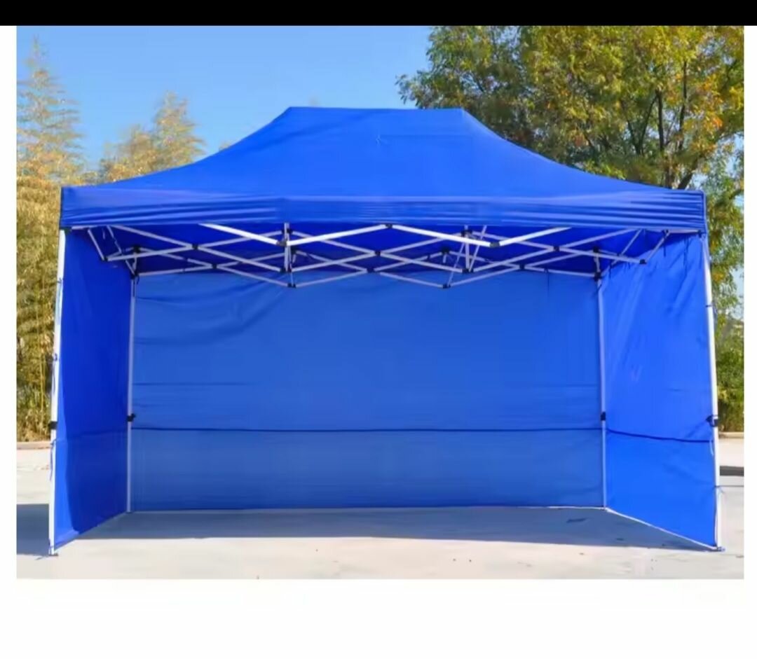 Шатёр гармошка 3*4.5 м Супер усиленный (42 кг ) с боковой стенкой