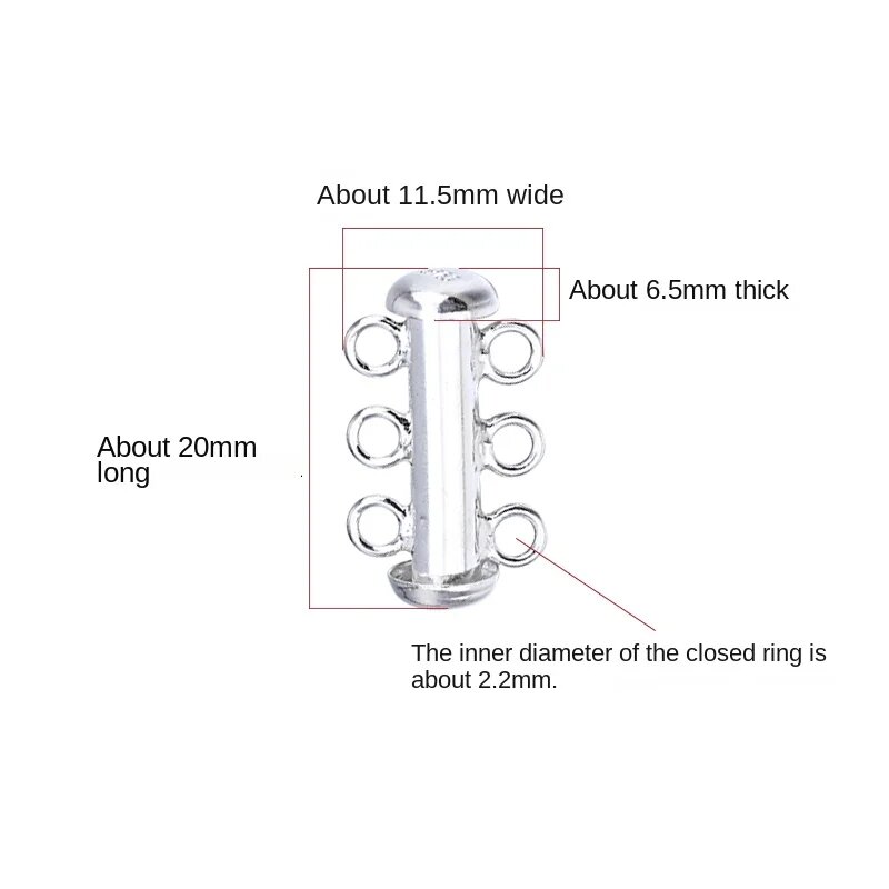 Браслет, ожерелье, самодельные Украшения, Аксессуары, 2 ряда, 3 ряда, 4 ряда, многорядная Соединительная застежка, серебряная пуговица 925 пробы