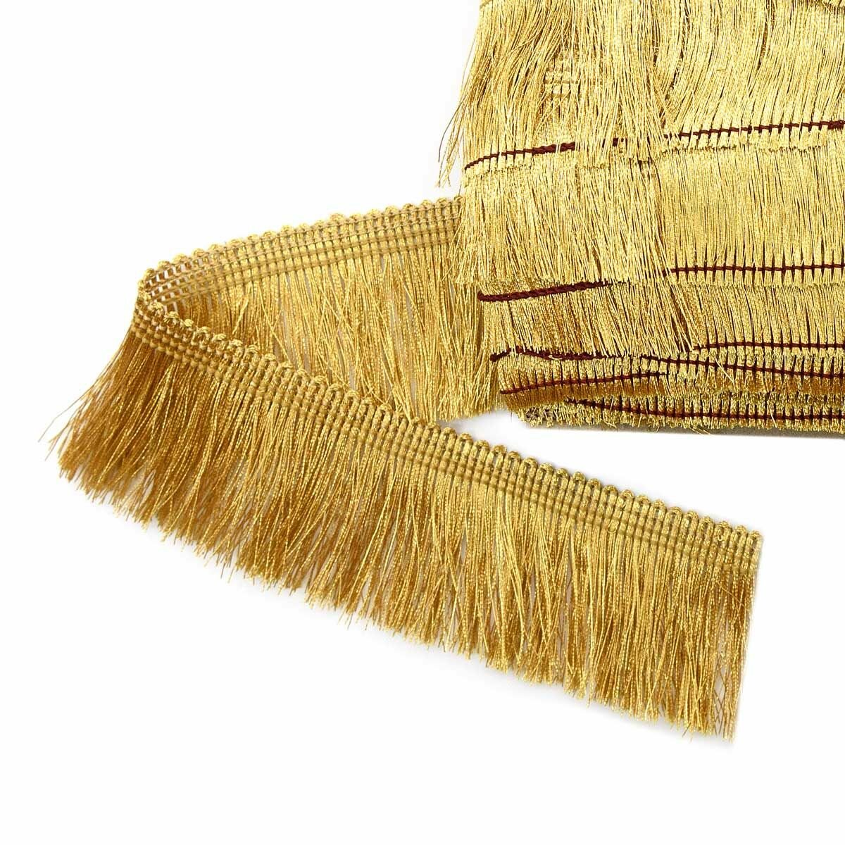 568 Бахрома металлизированная 38мм*25м (золото)