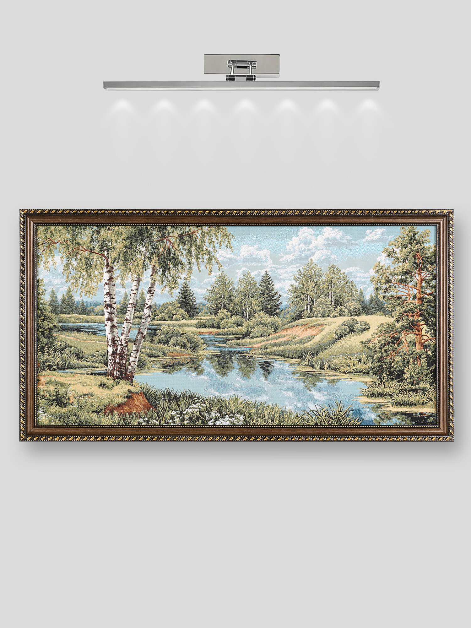 Картина гобеленовая Магазин гобеленов "Пейзаж без уток" 52*94 гобелен