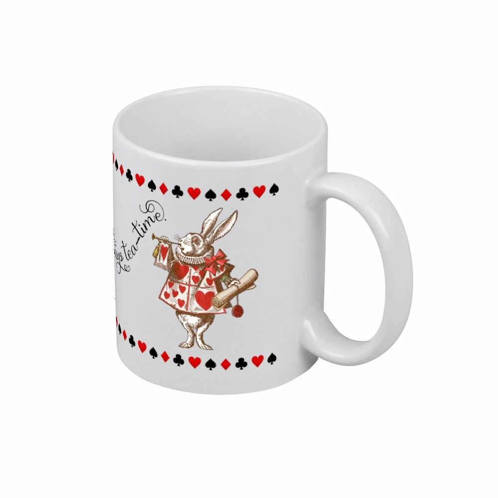 Кружка Алиса в Стране чудес - Пора пить чай цвет белый