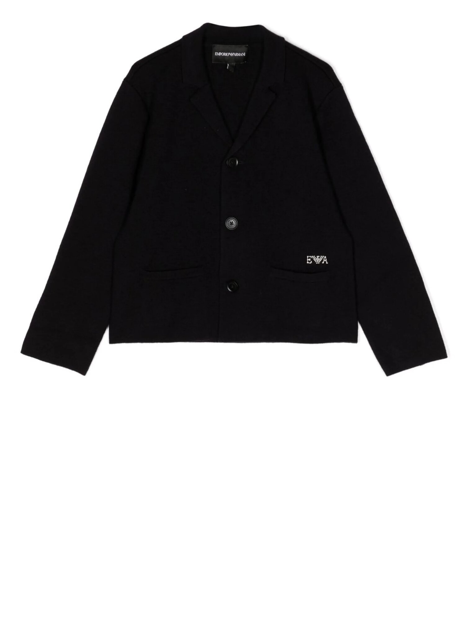 Пиджак Logo-embroidered single-breasted blazer