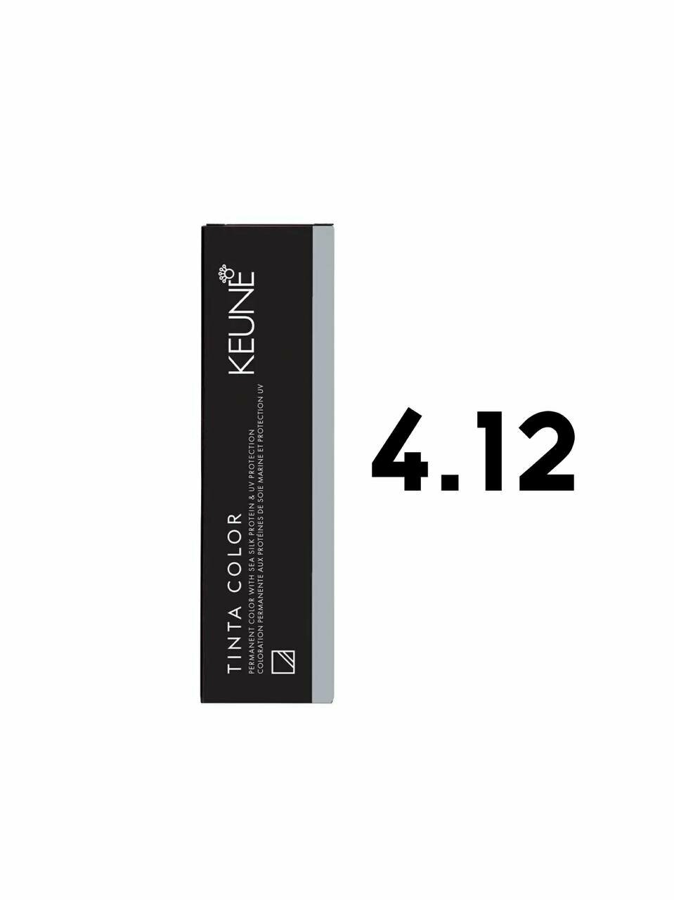 Keune Tinta Color 4.12 - Стойкая краска для волос средний пепельно-перламутровый шатен 60 мл