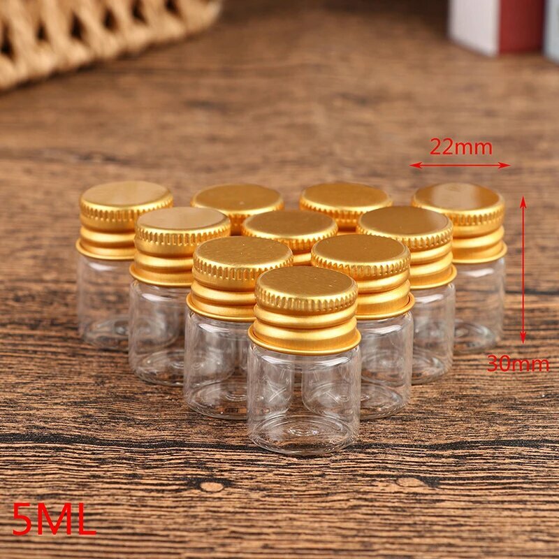 Мини-бутылочки стеклянные 10 шт. 22x30mm5ml