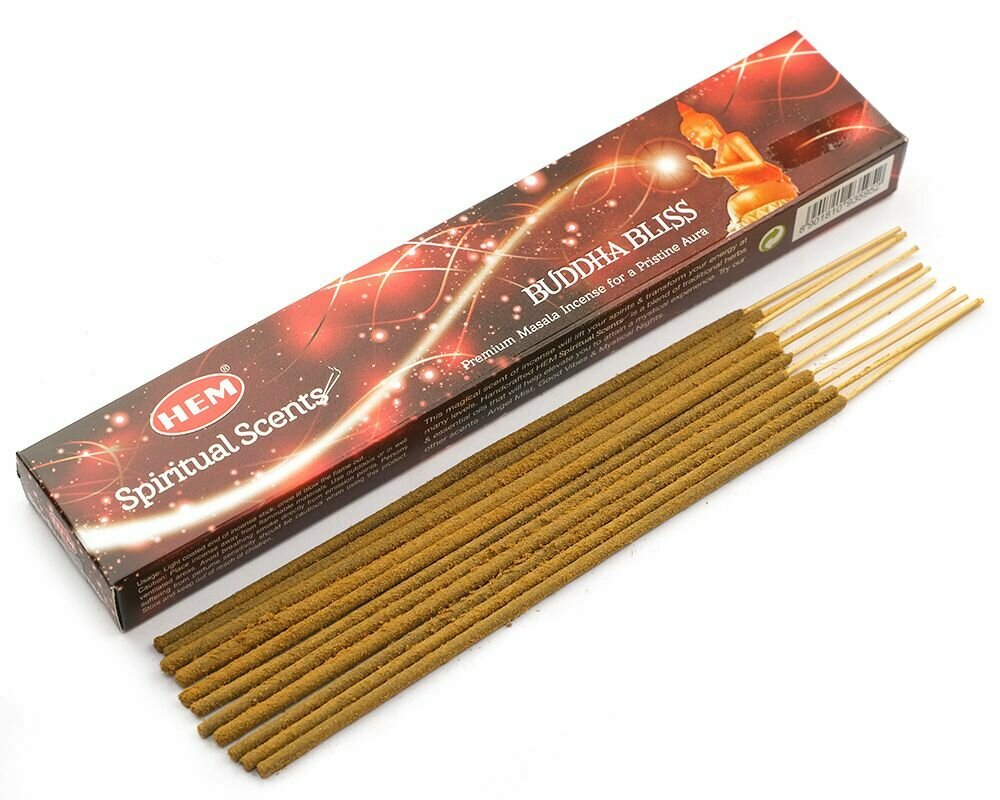 BUDDHA BLISS Premium Masala Incense, Hem (блаженство будды премиум масала благовония палочки, Хем), уп. 15 г.