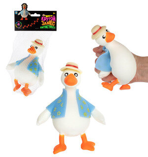 Игрушка (1Toy) Антистресс Крутой замес Гусь в шляпе и рубашке [14см сетка с хедером] (Т24576)