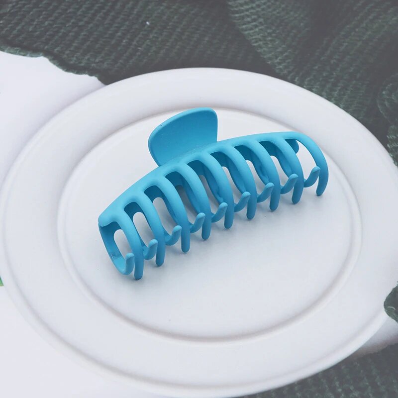 SYTZ Матовые пластиковые заколки-крабы для волос Голубой, style 20