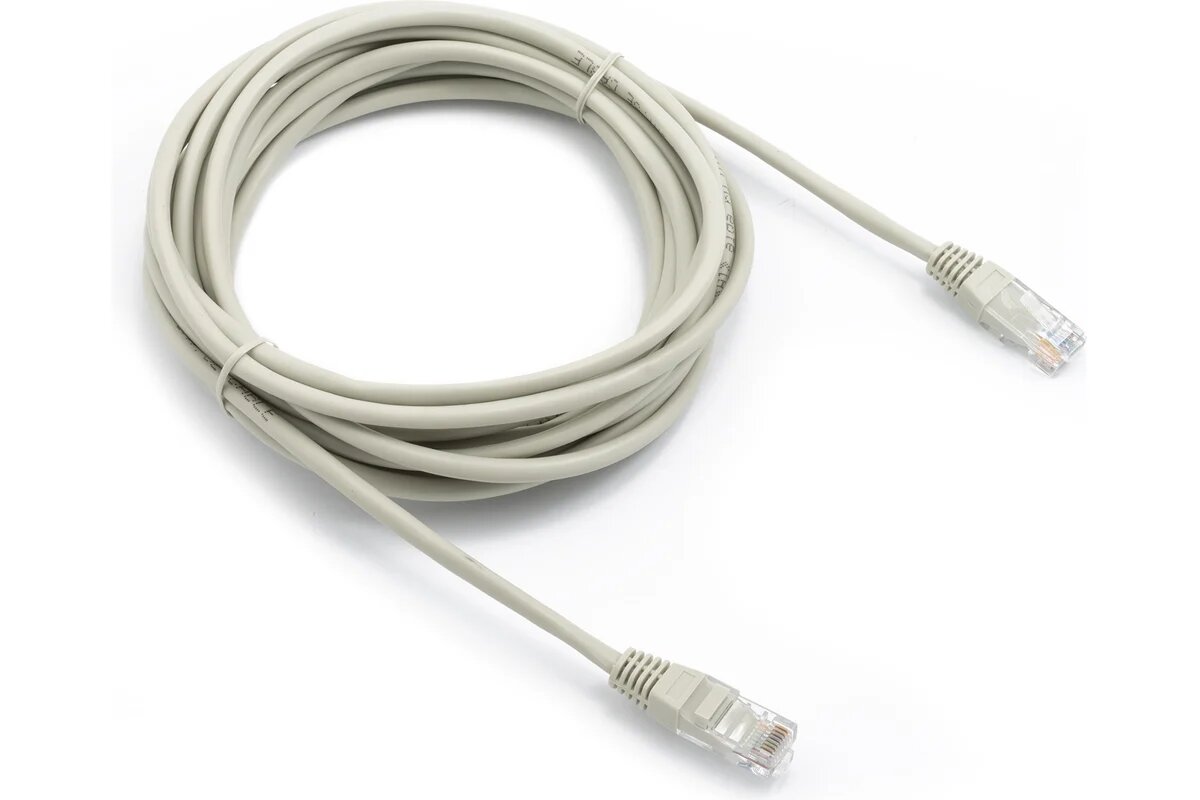 A1-LCU5E-5M патч-корд сетевой U/UTP 5e, серый, 5 метров, кабель CCA, RJ45 совместимый