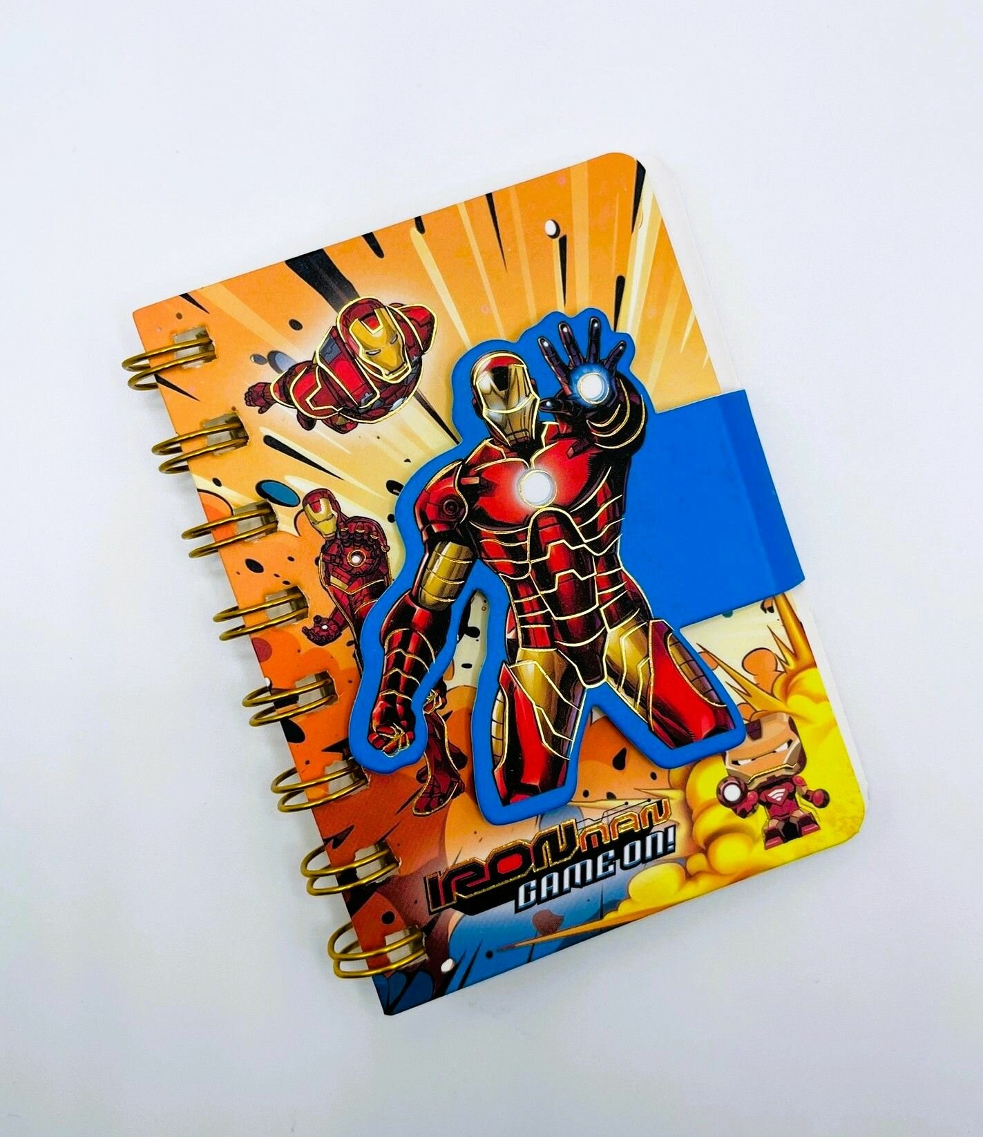 Блокнот-мини на липучке " Супер герой -1 " А7 в линию,67 л (желтый)