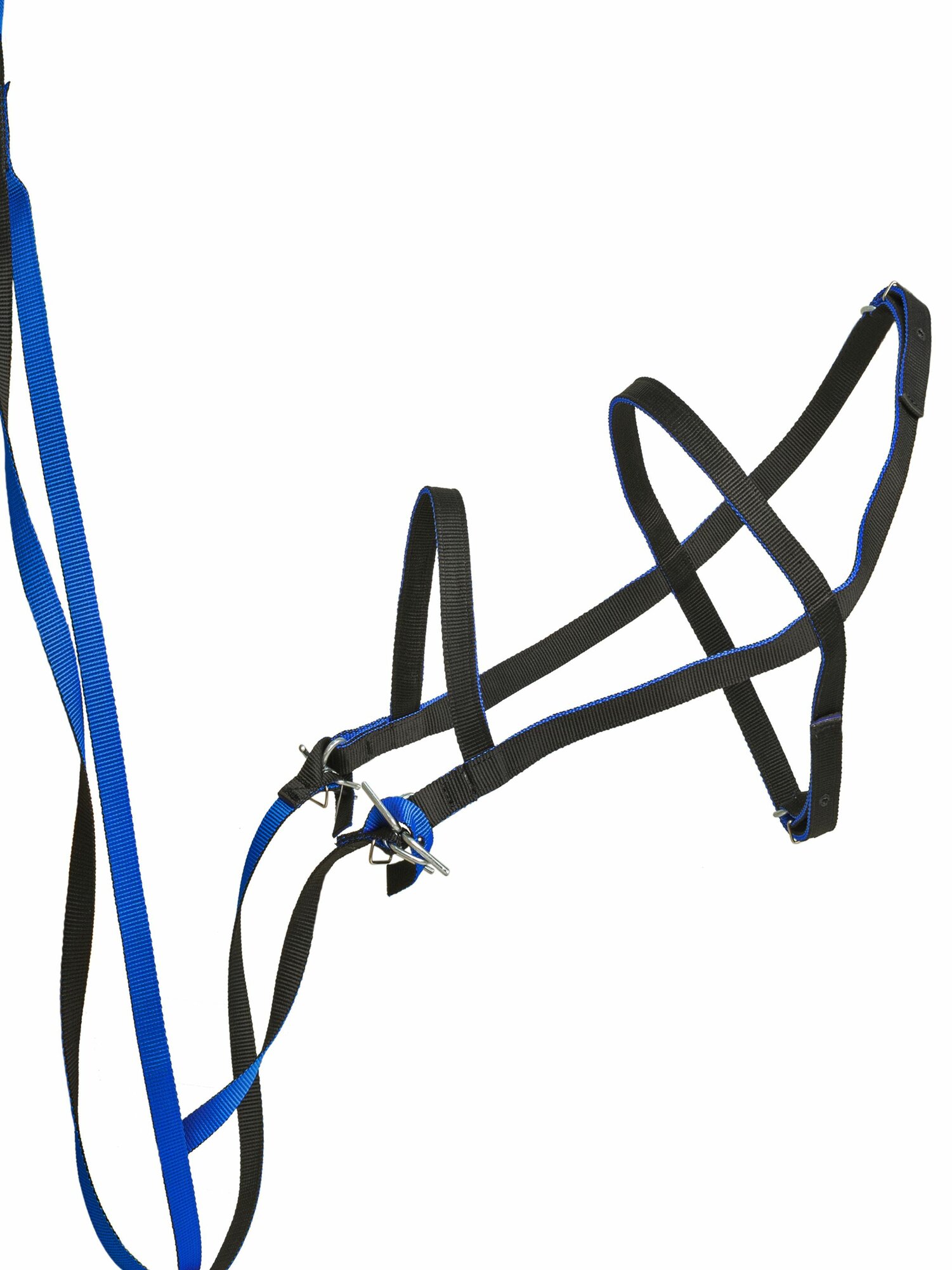 Узда для лошади без трензеля, узда капроновая двойная 25 мм REITER