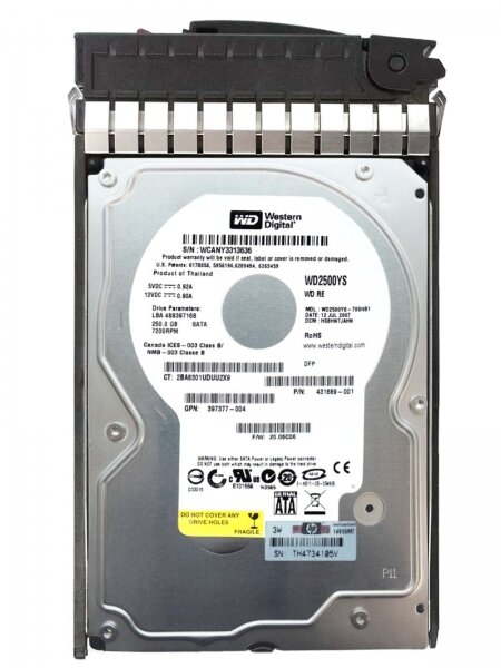 Жесткий диск HP 397377-004 250Gb SATA 3,5" HDD