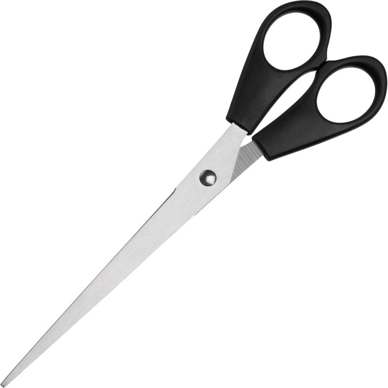 Ножницы канцелярские выбор есть 180 мм, с пластиковыми ручками, цвет черный