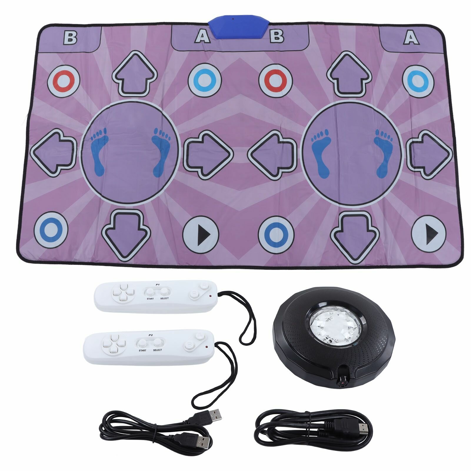 Танцевальный коврик со светодиодной подсветкой HD, на 2 игроков, высокой чувствительности, с ARкамер