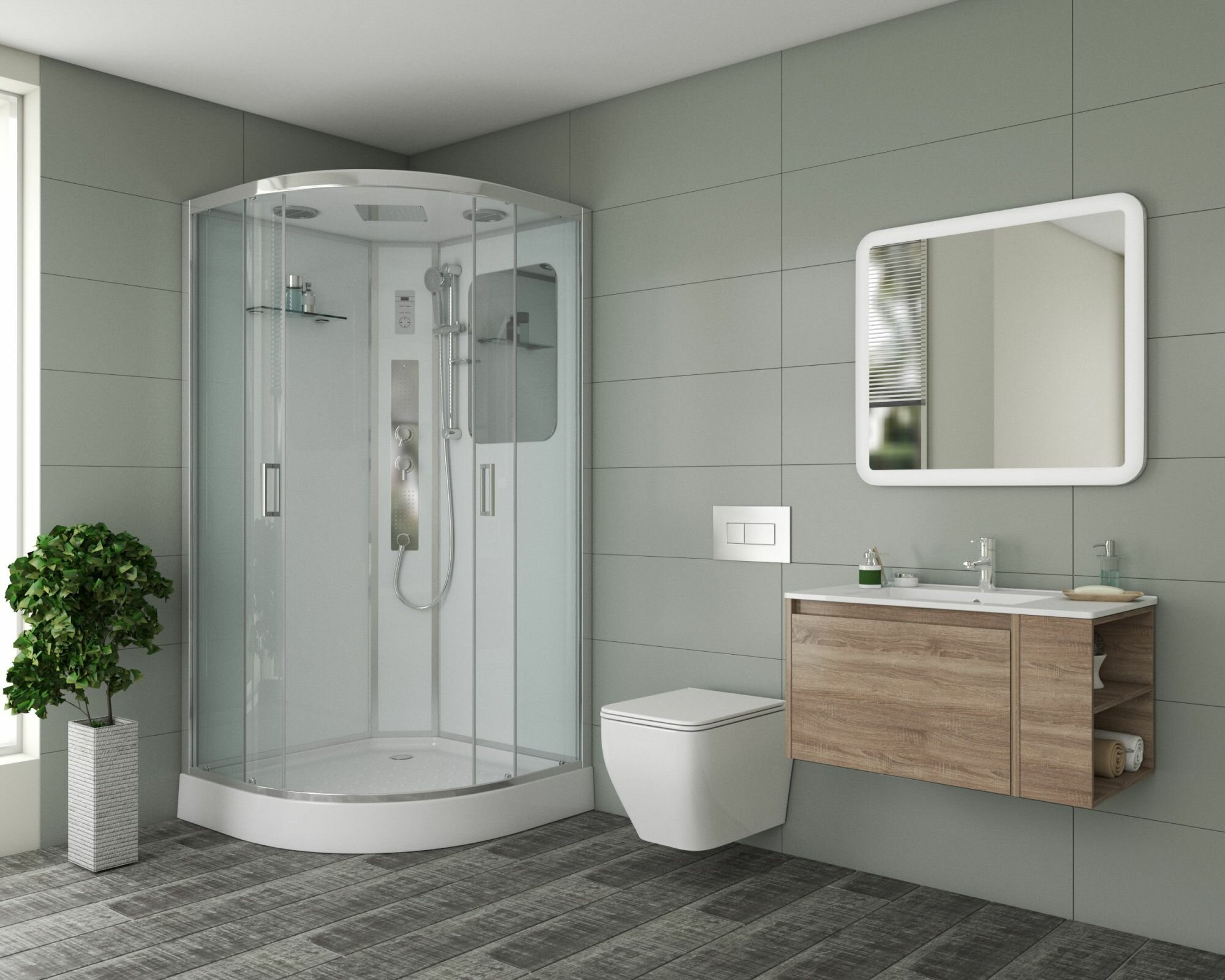 Душевая кабина Niagara Imperial 6001-01G 90x90
