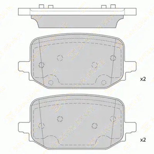HI-Q SP4434 sp4434 колодки тормозные задние\ Ford (Форд) explorer 19