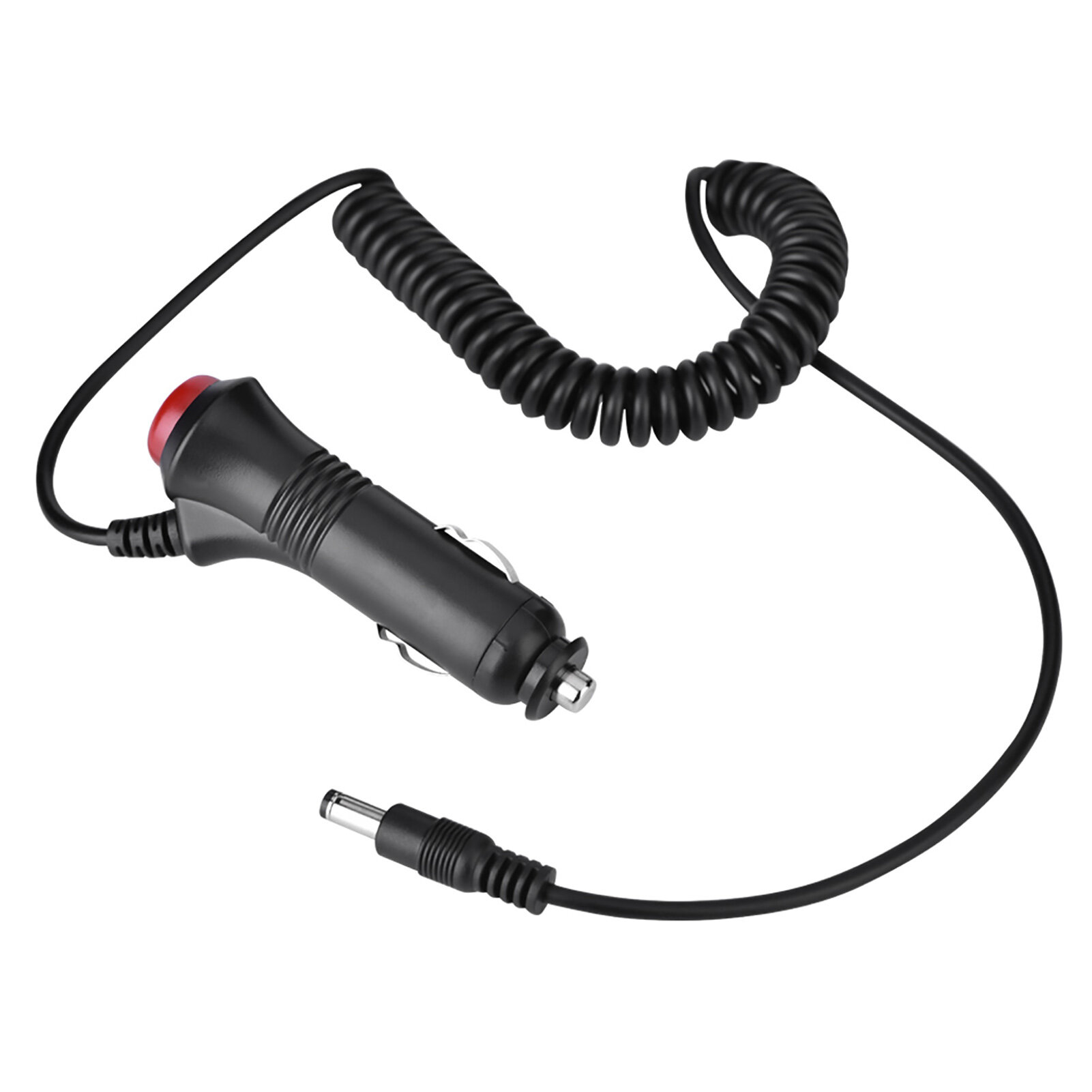 12 В автомобильный адаптер питания прикуривателя 1,9 м до 5,5 мм x 2,1 мм штекер постоянного тока пружинный кабель для легкого подключения