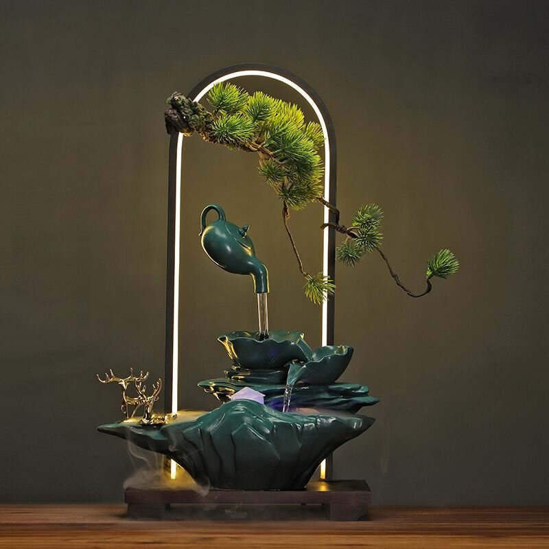 Украшение фонтана в китайском стиле, креативный фонтан в китайском стиле, офисное украшение -HJ