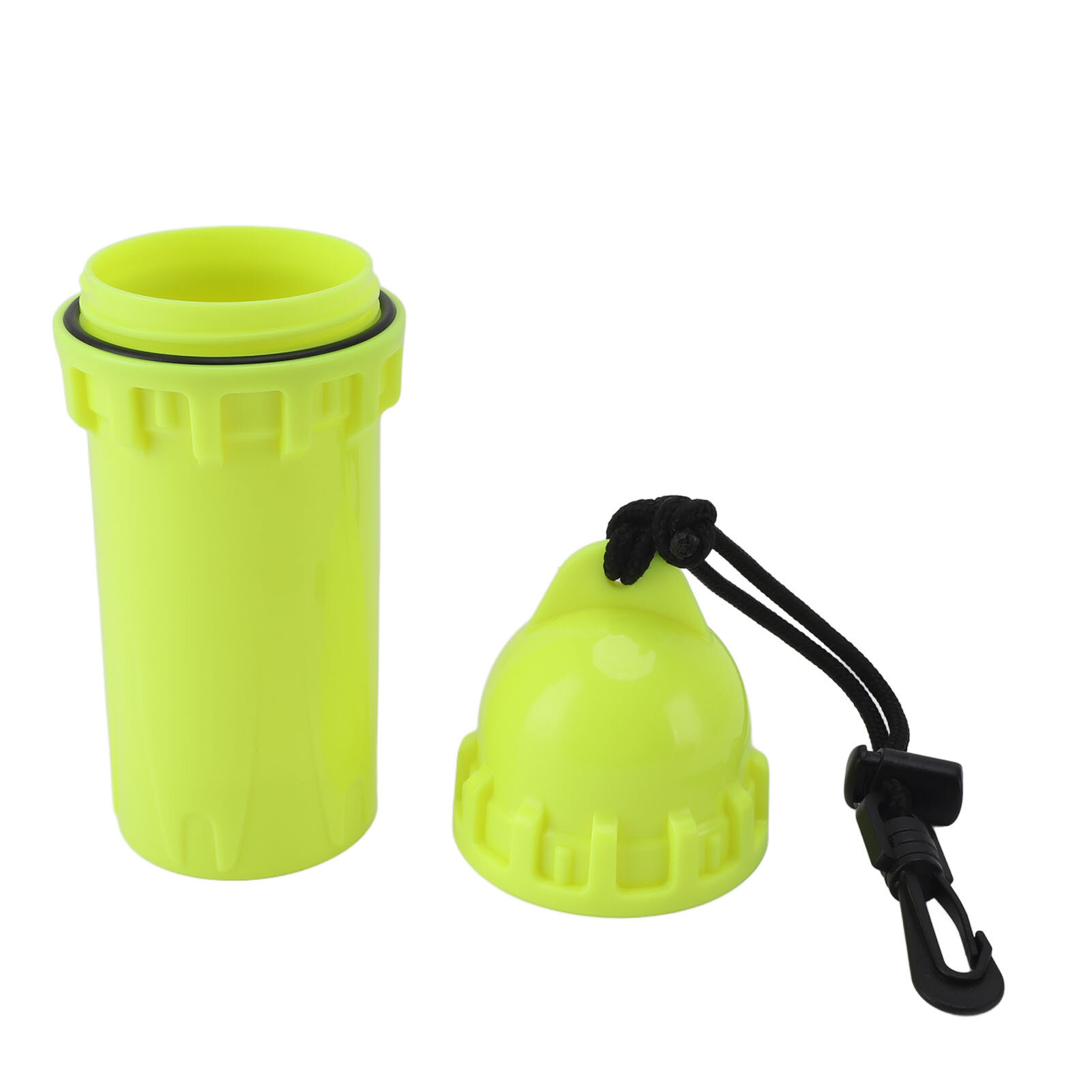 Scuba Diving Snorkeling Dry Box Underwater Waterproof Cylindrical with Clip Yellow