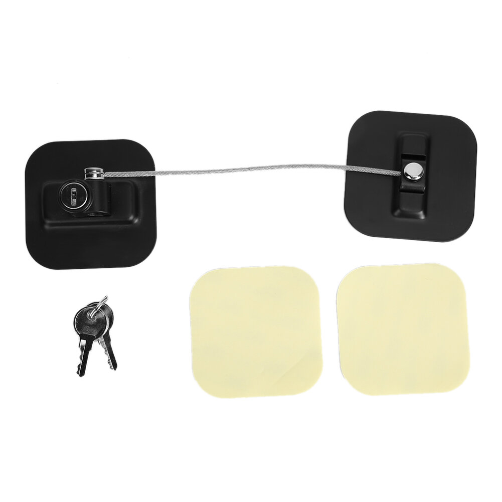 Квадратный черный замок из АБС-пластика для холодильника, шкафа или тумбы, обеспечивающий защиту от детей, с ключом.