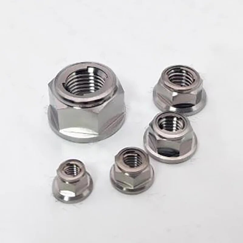Самоблокирующиеся титановые гайки M5 M6 M8 M10 M12 M14 M16 M18 M10x1.25mm 1pc