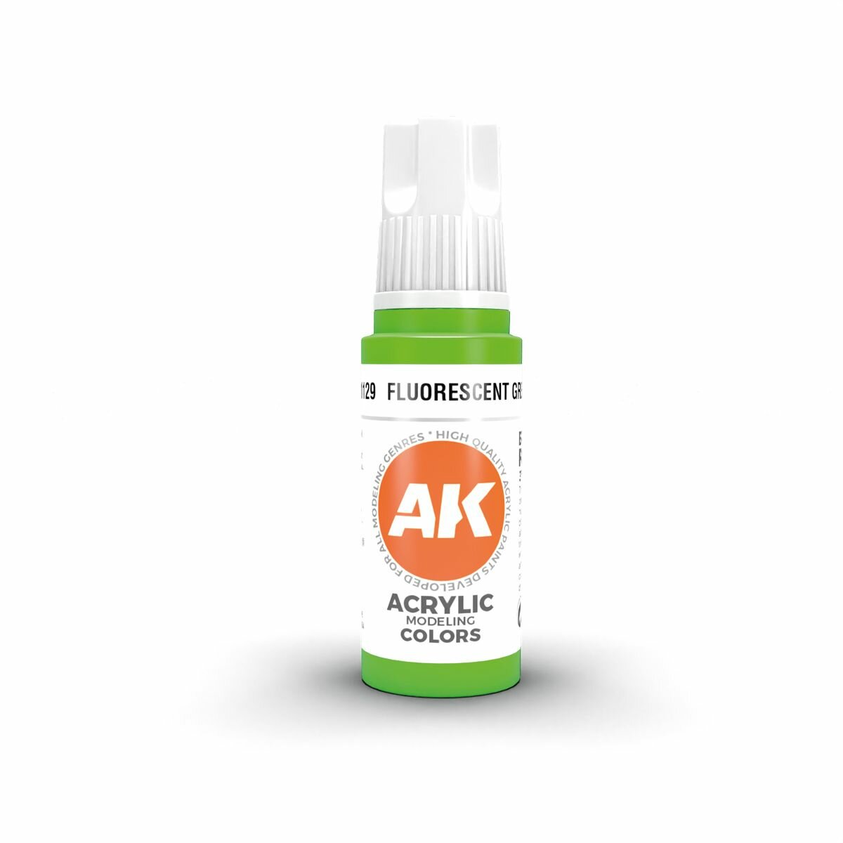 Акриловая краска AK Interactive - Fluorescent Green (17мл)