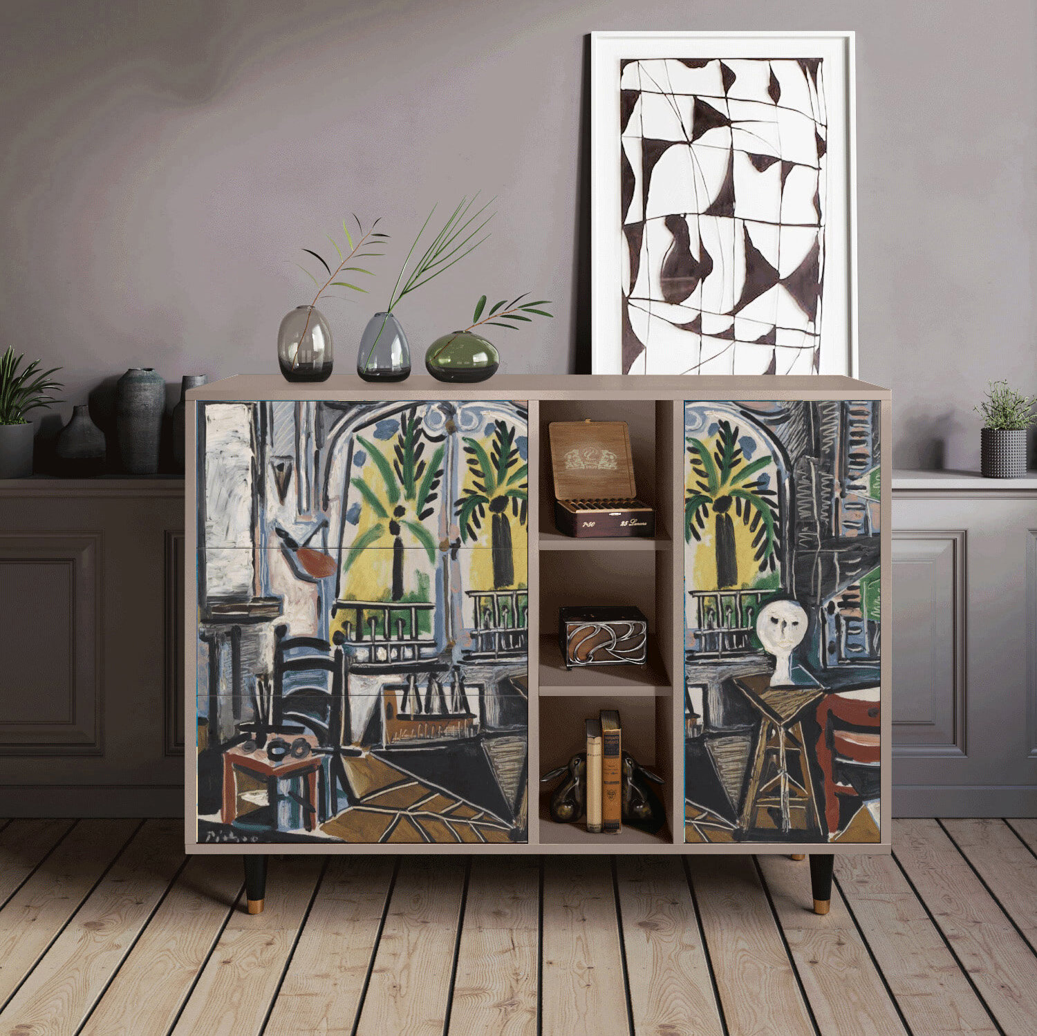 Комод - STORYZ - BS2 The Studio by Pablo Picasso , Разер - 125 x 97 x 48 см , Цвет корпуса - Бежевый