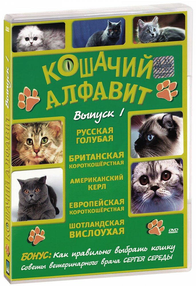 Кошачий алфавит. Выпуск 1 (DVD) (2009 год, ДВД диск, DVD Box)