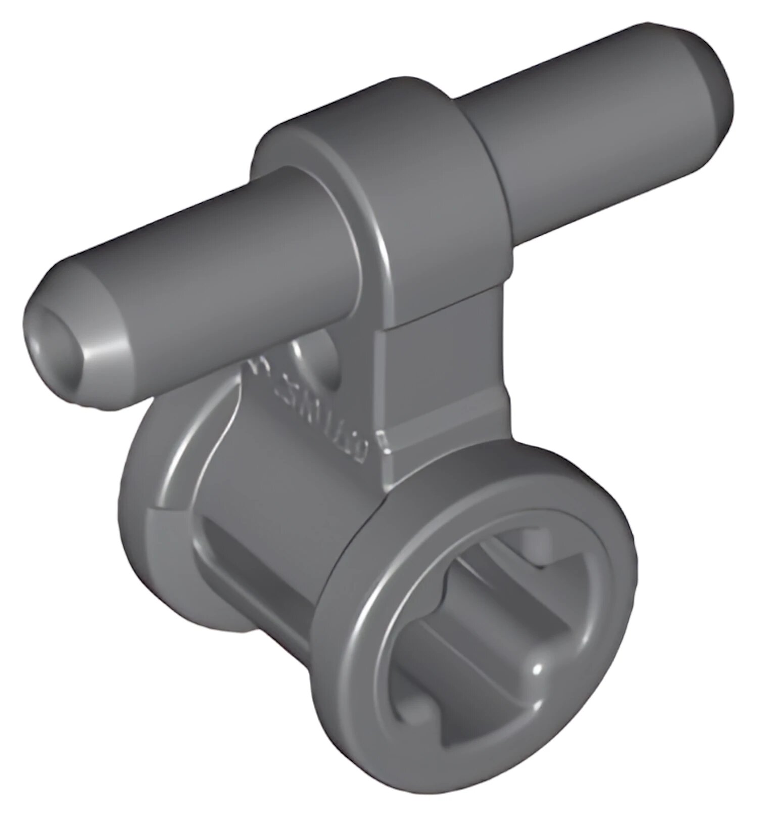 Деталь LEGO Pneumatic Hose Connector with Axle Connector 99021 (53895) Dark Bluish Gray N