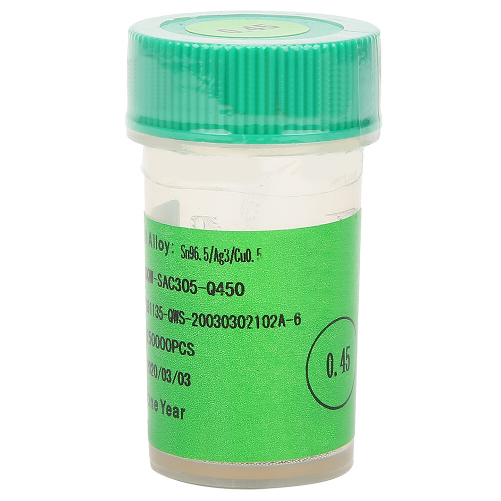 Бессвинцовый шариковый припой 25Вт 0.45мм для пайки плат