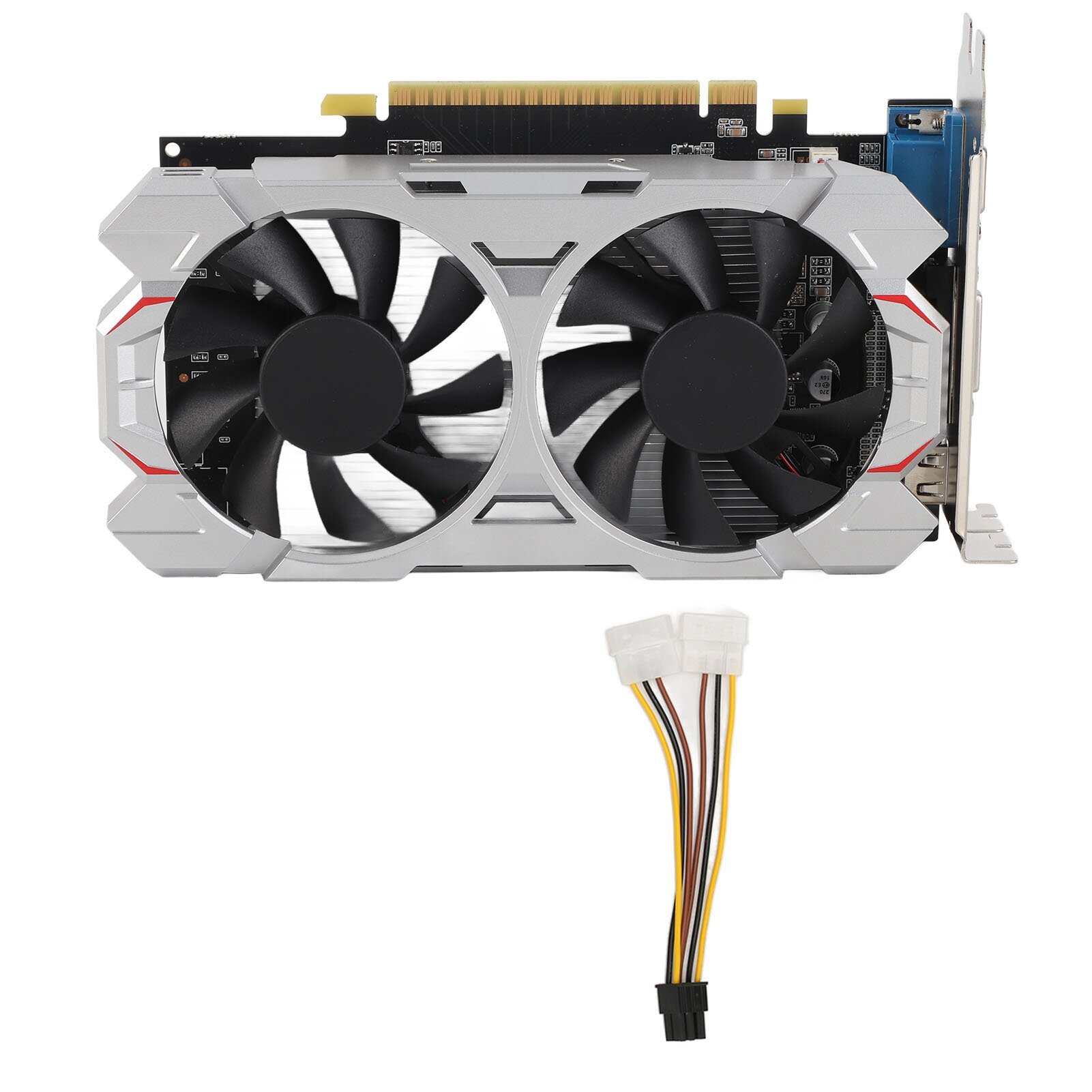 Игровая видеокарта 4K HD с выходом GDDR5 128BIT с двумя вентиляторами 1072 МГц 5400 МГц Видеокарта для настольных компьютеров GTX750TI 4 ГБ